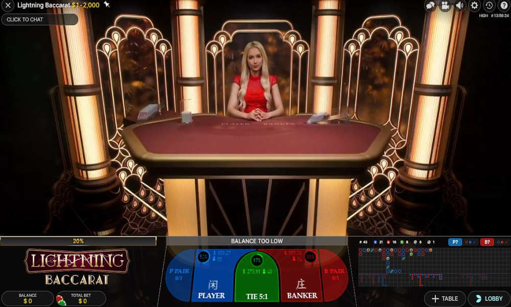 Lightning Baccarat Live Evolution Gaming | BestCasinos